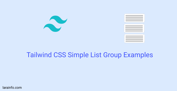Tailwind CSS Simple List Group Examples