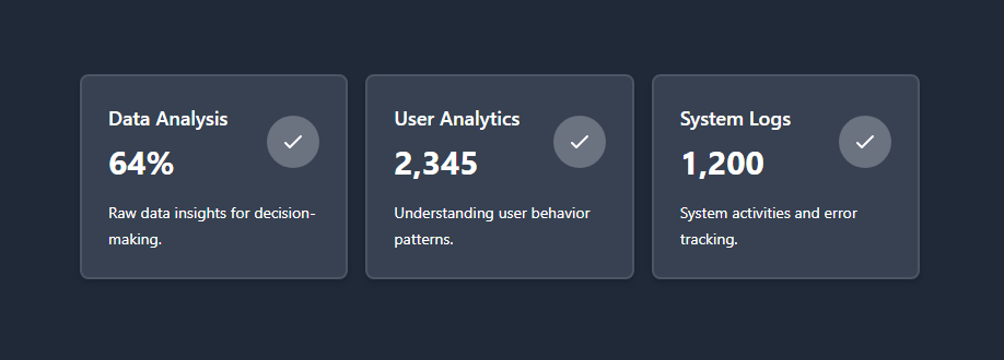 Create Dashboard Statistics Cards with Tailwind CSS