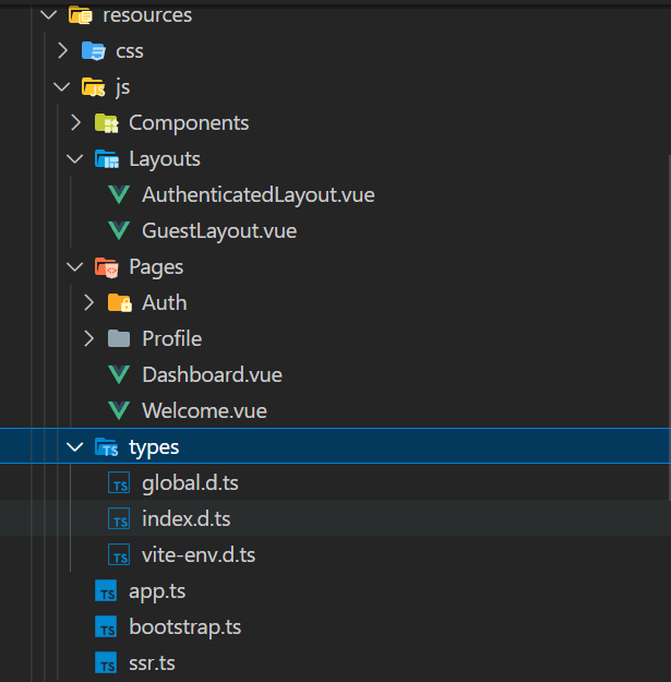 何じゃこりゃ！ : Typescript を使用して Laravel 10 Inertia Vue 3 をインストール