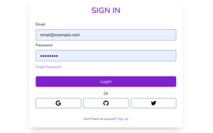 React JS Login Form with Tailwind CSS Example - Larainfo