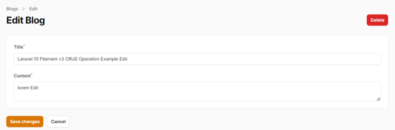 Laravel 10 Filament v3 CRUD Operation Example - Larainfo