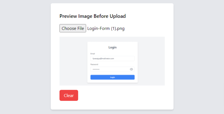 How to Upload Image with Preview in Tailwind CSS & ApineJS - Larainfo