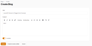 Laravel 10 Filament v3 Toggle Switch Example - Larainfo