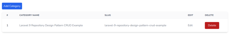 Laravel CRUD Example using Repository Design Pattern - Larainfo