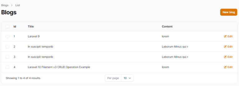 Laravel 10 Filament v3 CRUD Operation Example - Larainfo