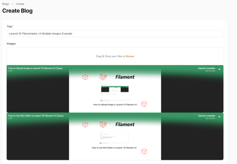 Laravel 10 Filamentphp V3 Multiple Images Example Larainfo