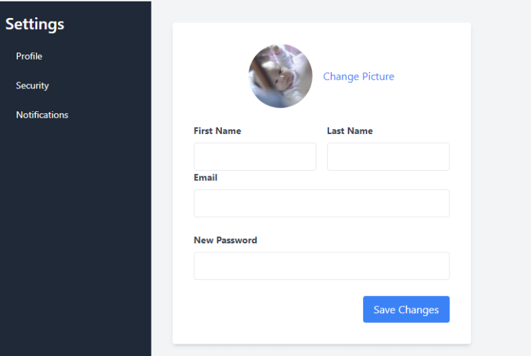 Creating a Responsive Profile Settings UI with Tailwind CSS - Larainfo